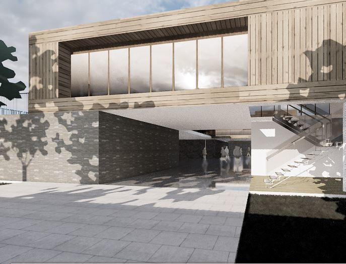 Waterfront Commercial Complex 3D model | CGTrader