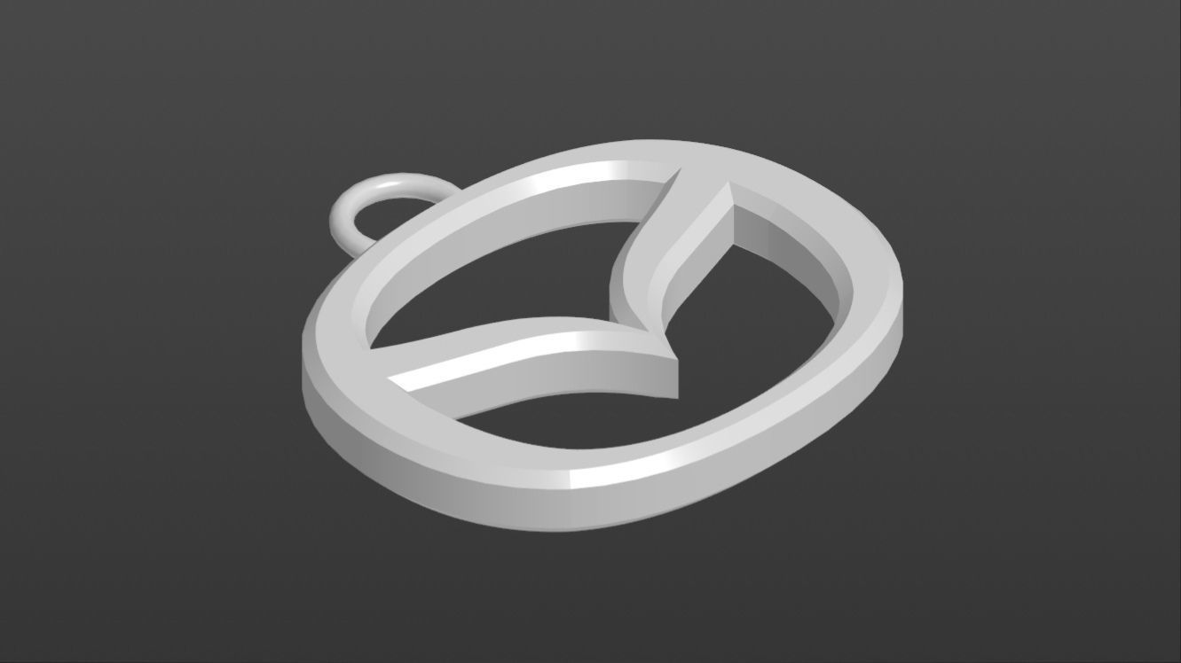 Logo MAZDA keychain 3D model 3D printable | CGTrader