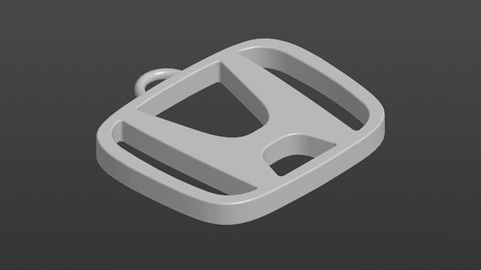 Logo HONDA keychain 3D model 3D printable | CGTrader