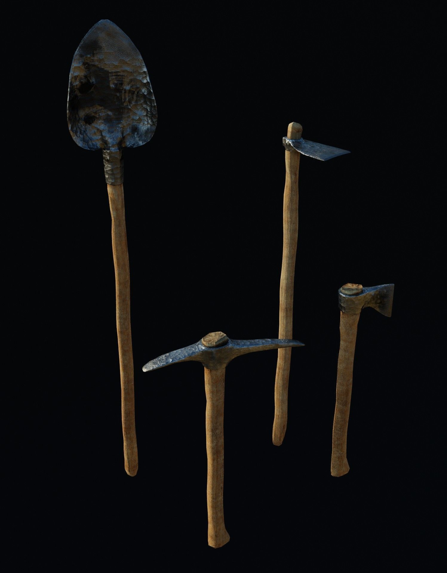 3D model Tad More Realistic Minecraft Tools VR / AR / low-poly | CGTrader