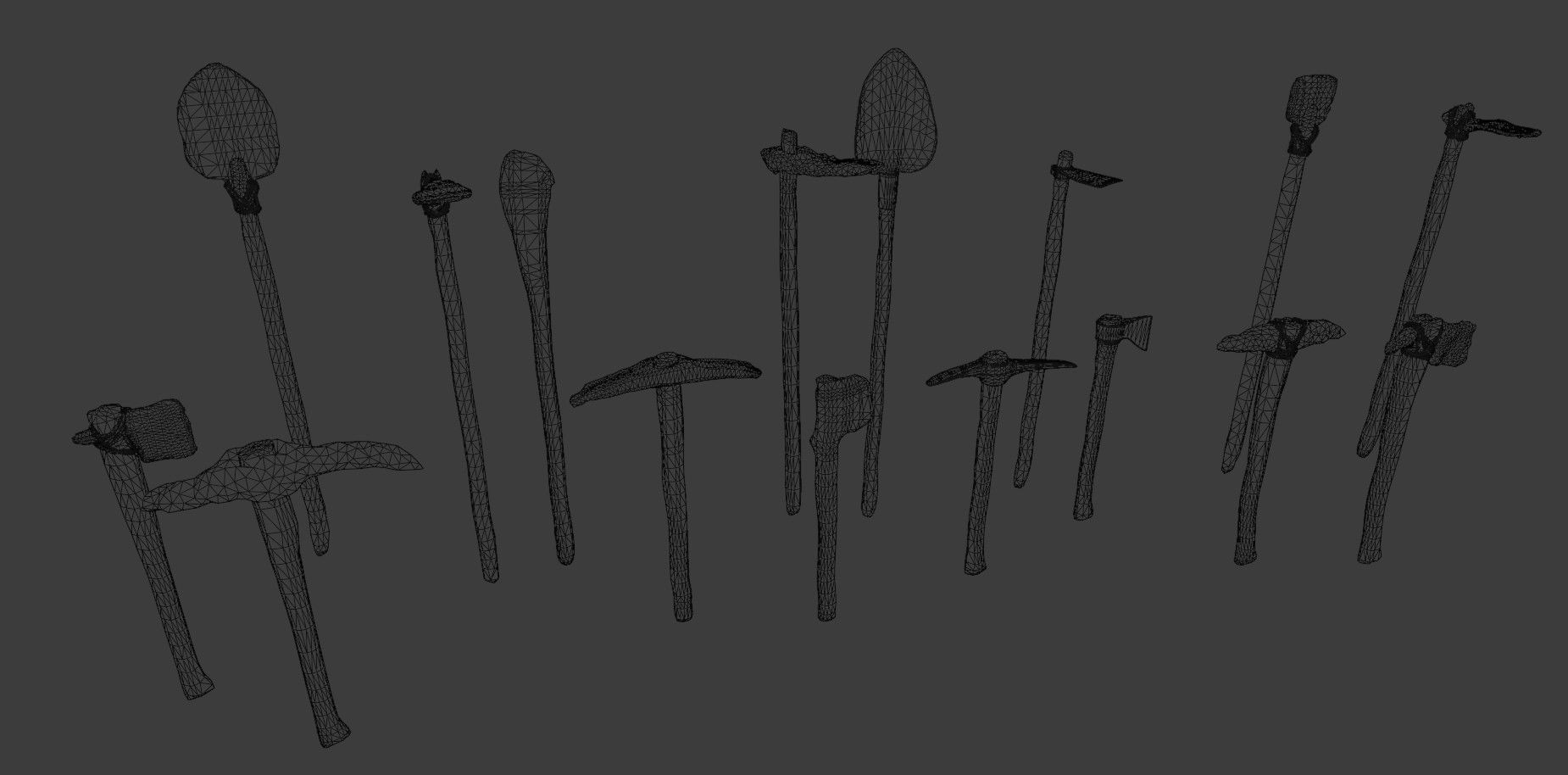 3D model Tad More Realistic Minecraft Tools VR / AR / low-poly | CGTrader