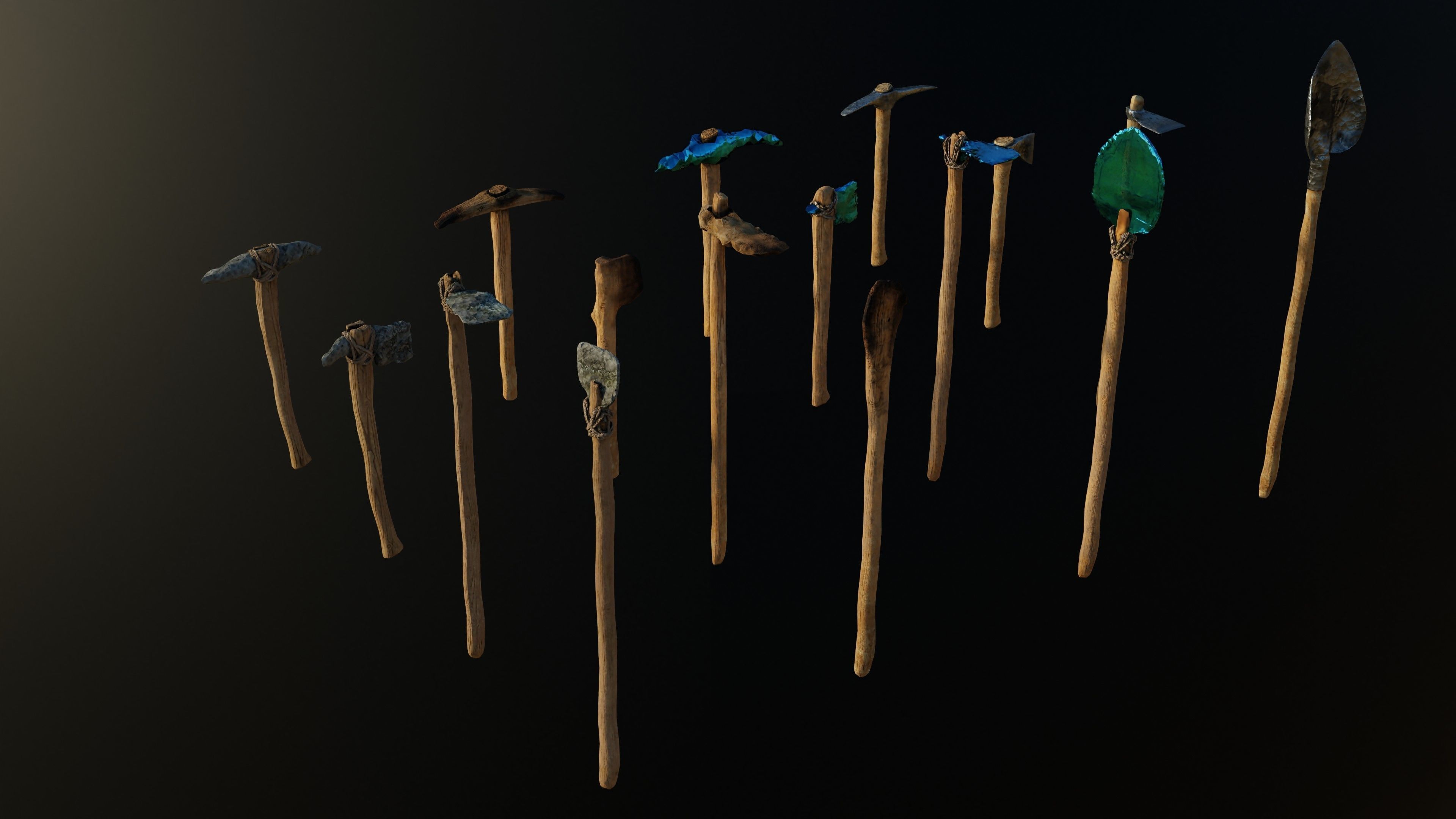 3D model Tad More Realistic Minecraft Tools VR / AR / low-poly | CGTrader