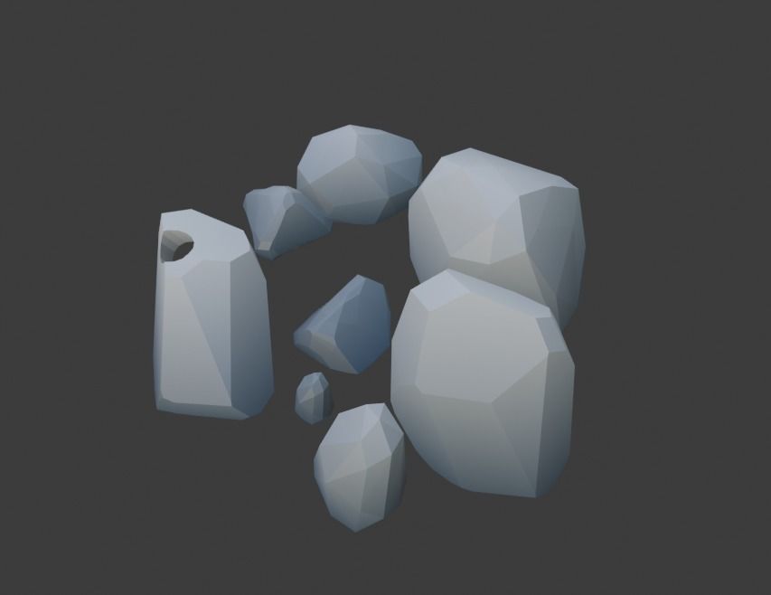 3D model Low Poly Stone Pack VR / AR / low-poly | CGTrader