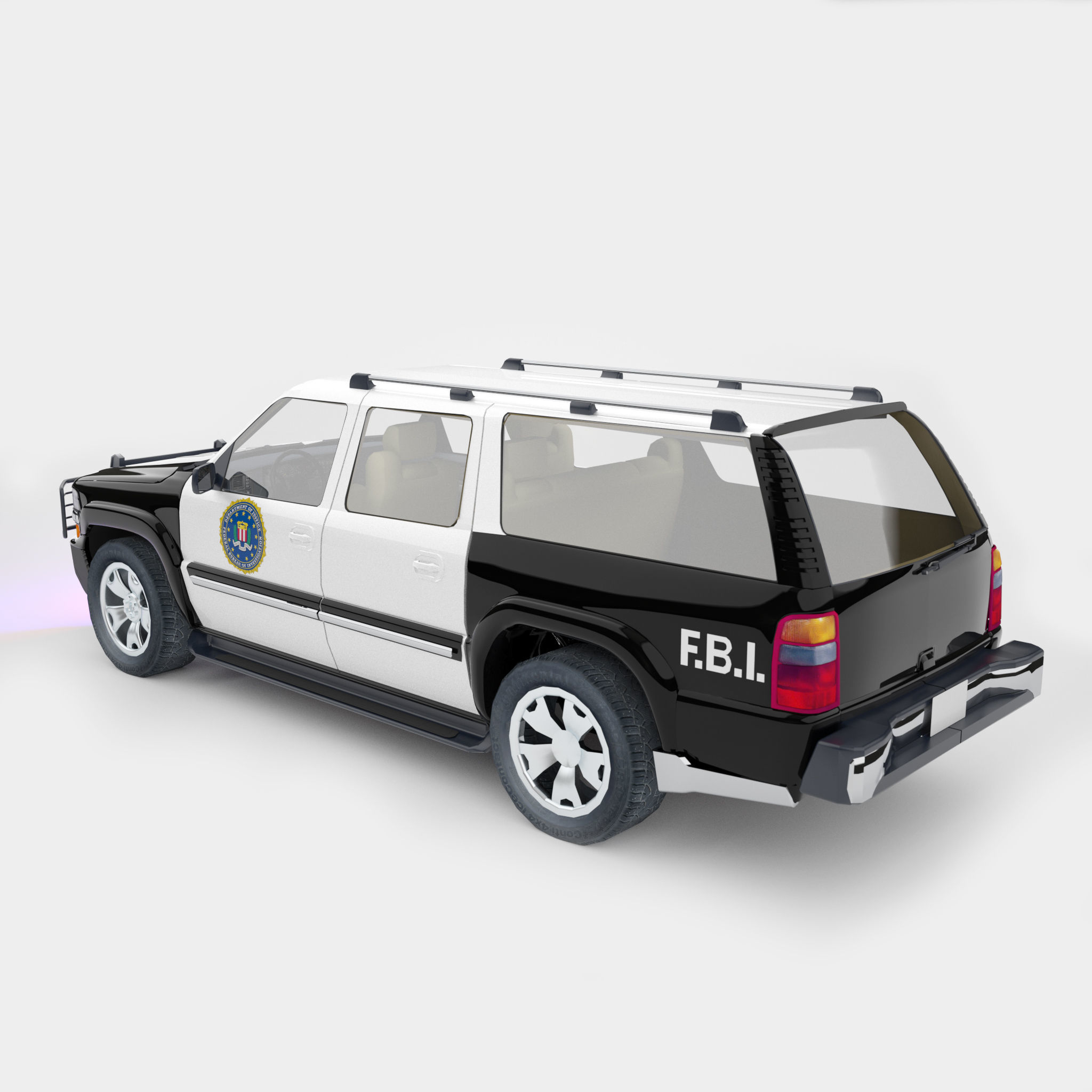 3D model FBI POLICE SUV VR / AR / low-poly | CGTrader