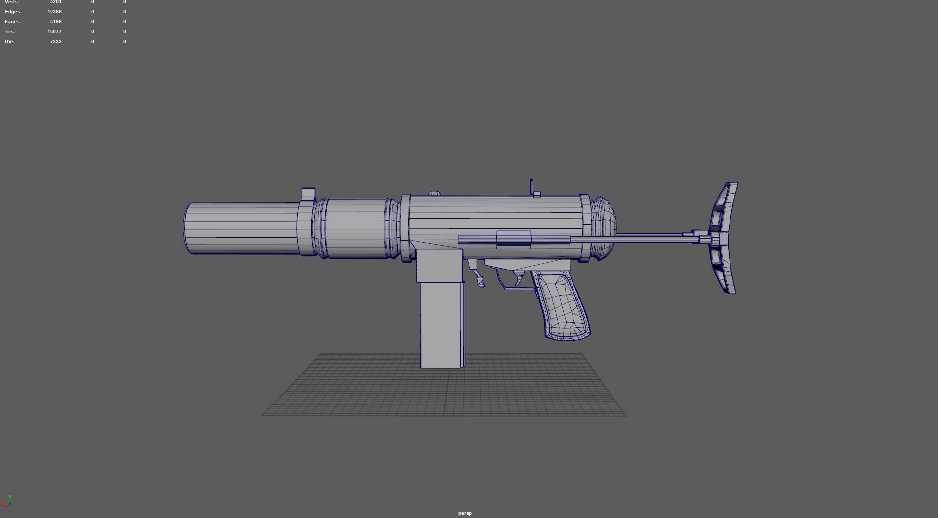 3D model Stylized Silenced Submachine Gun VR / AR / low-poly | CGTrader
