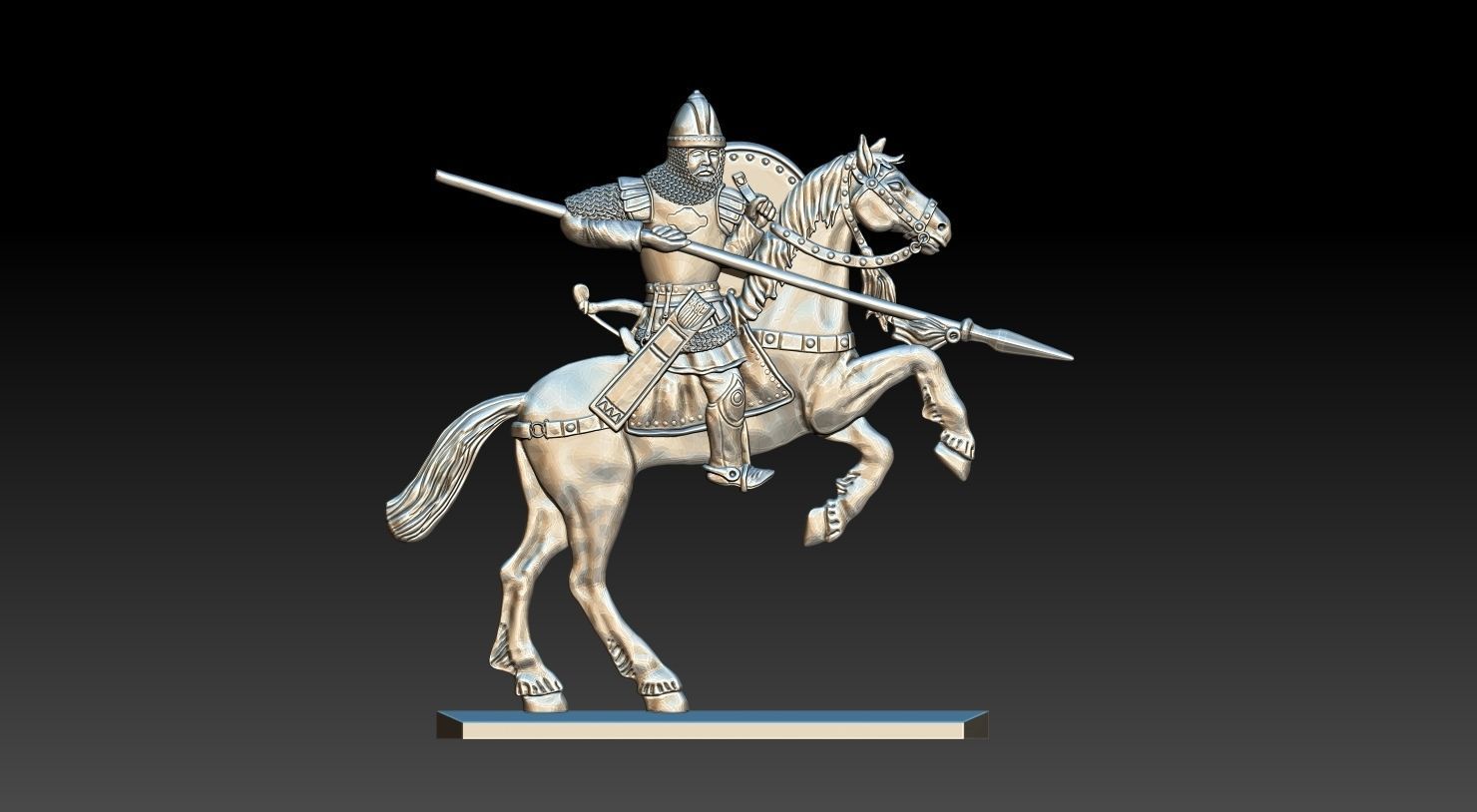 Polovtsian horseman with a spear 3D model 3D printable | CGTrader