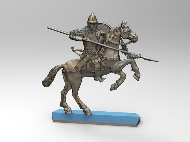 Polovtsian horseman with a spear 3D model 3D printable | CGTrader