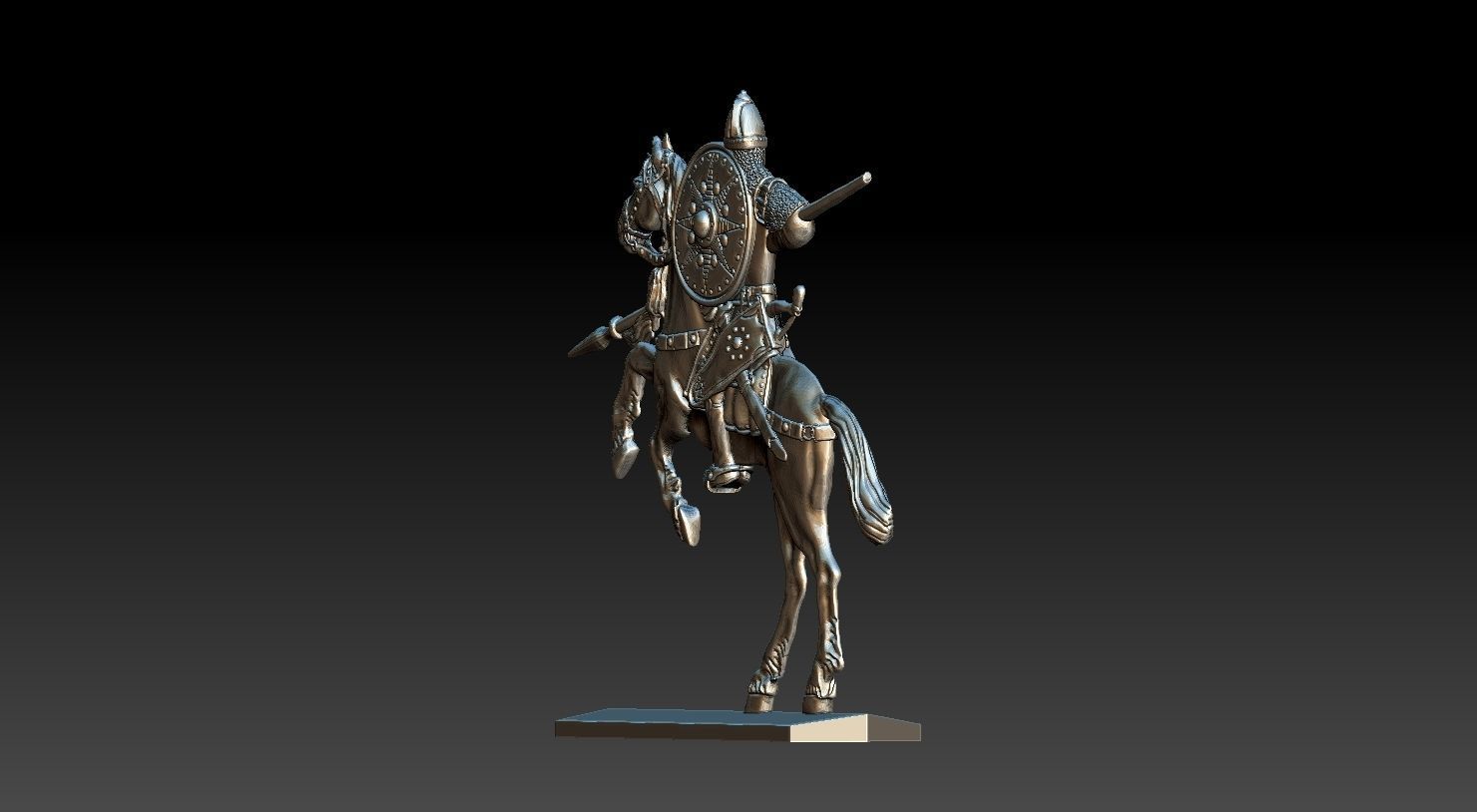 Polovtsian horseman with a spear 3D model 3D printable | CGTrader