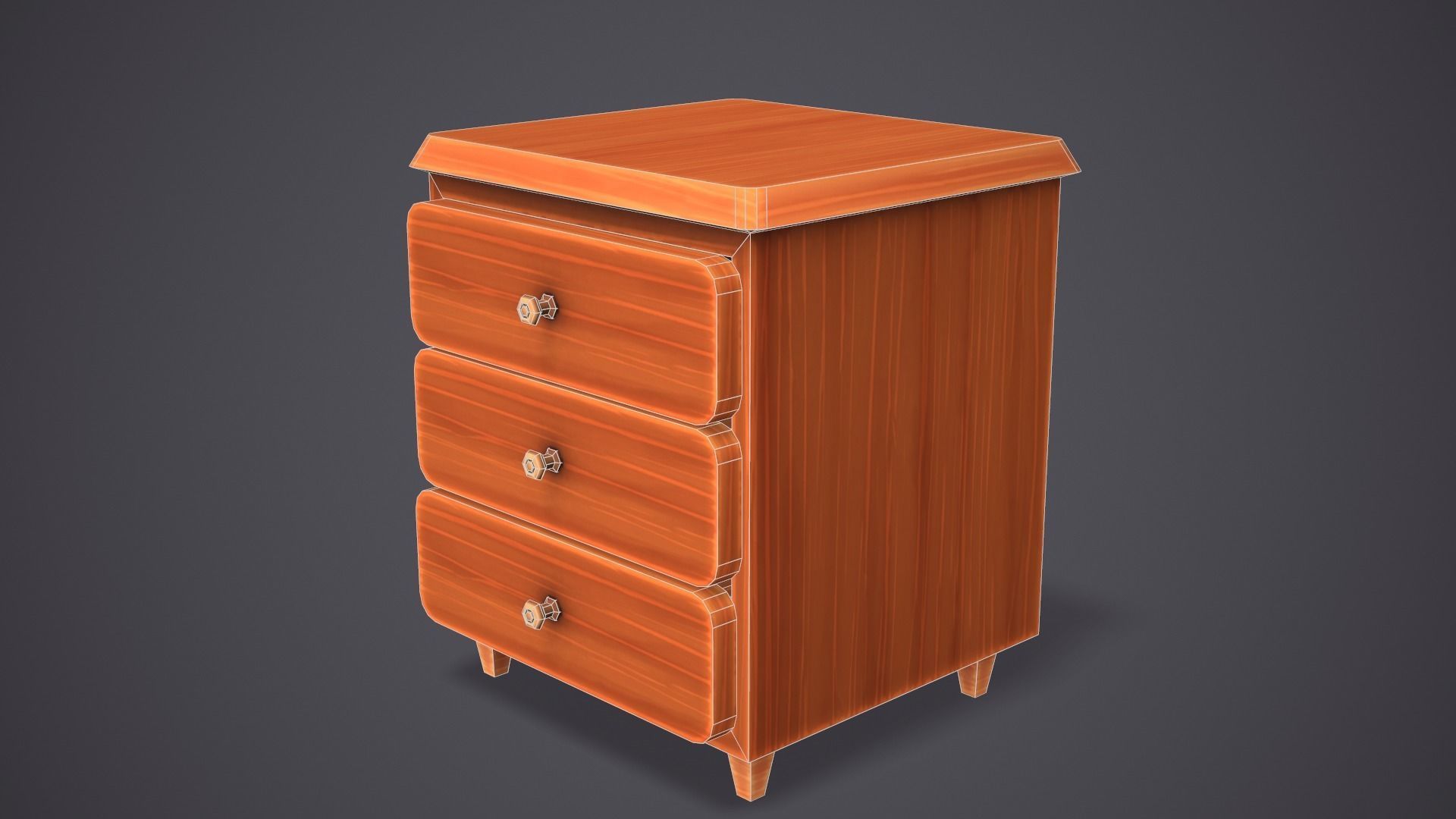 3D model Stylized Drawer Cabinet Cartoon VR / AR / low-poly | CGTrader