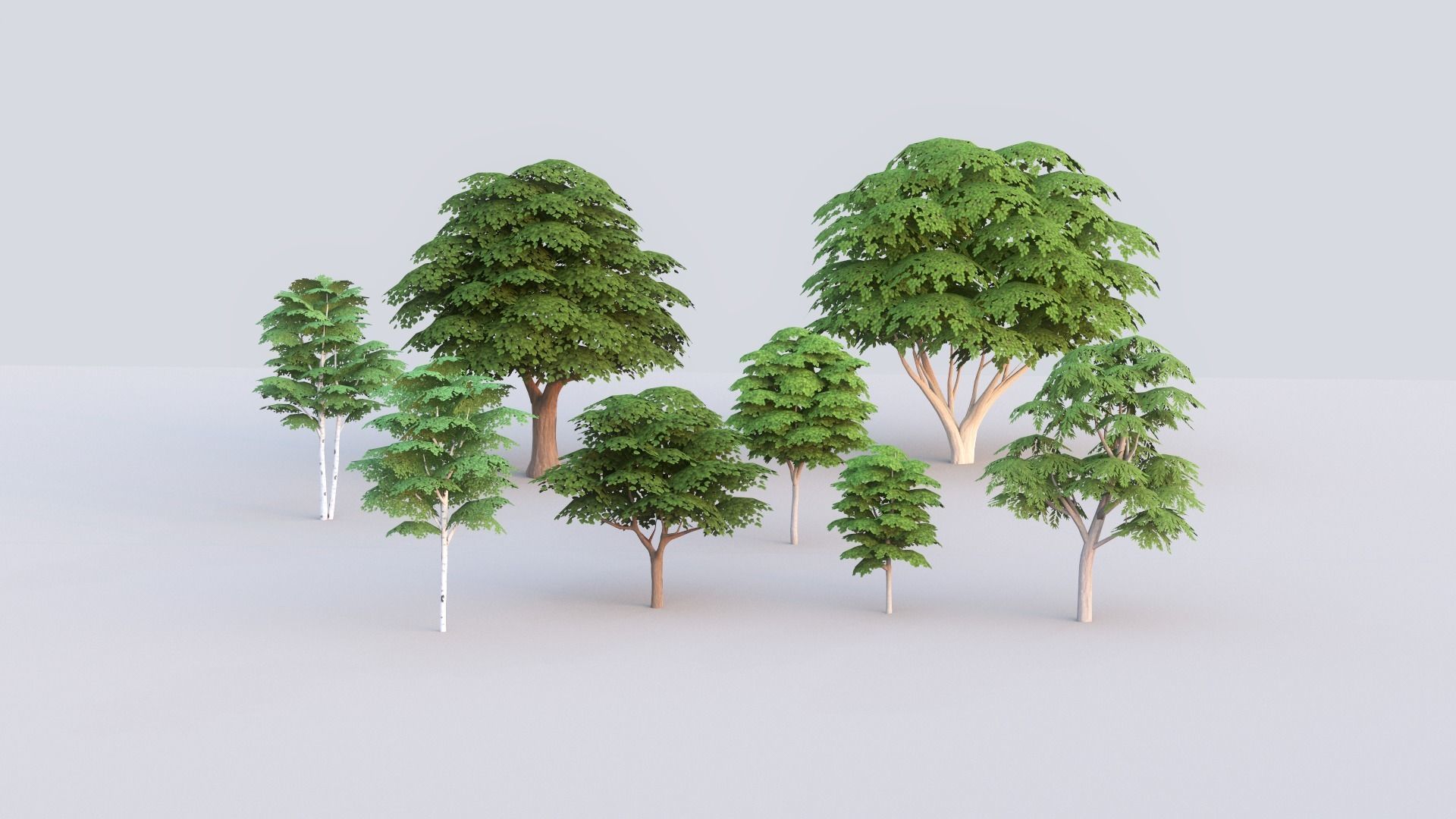 3D model Tree Pack Low Poly G86 VR / AR / low-poly | CGTrader