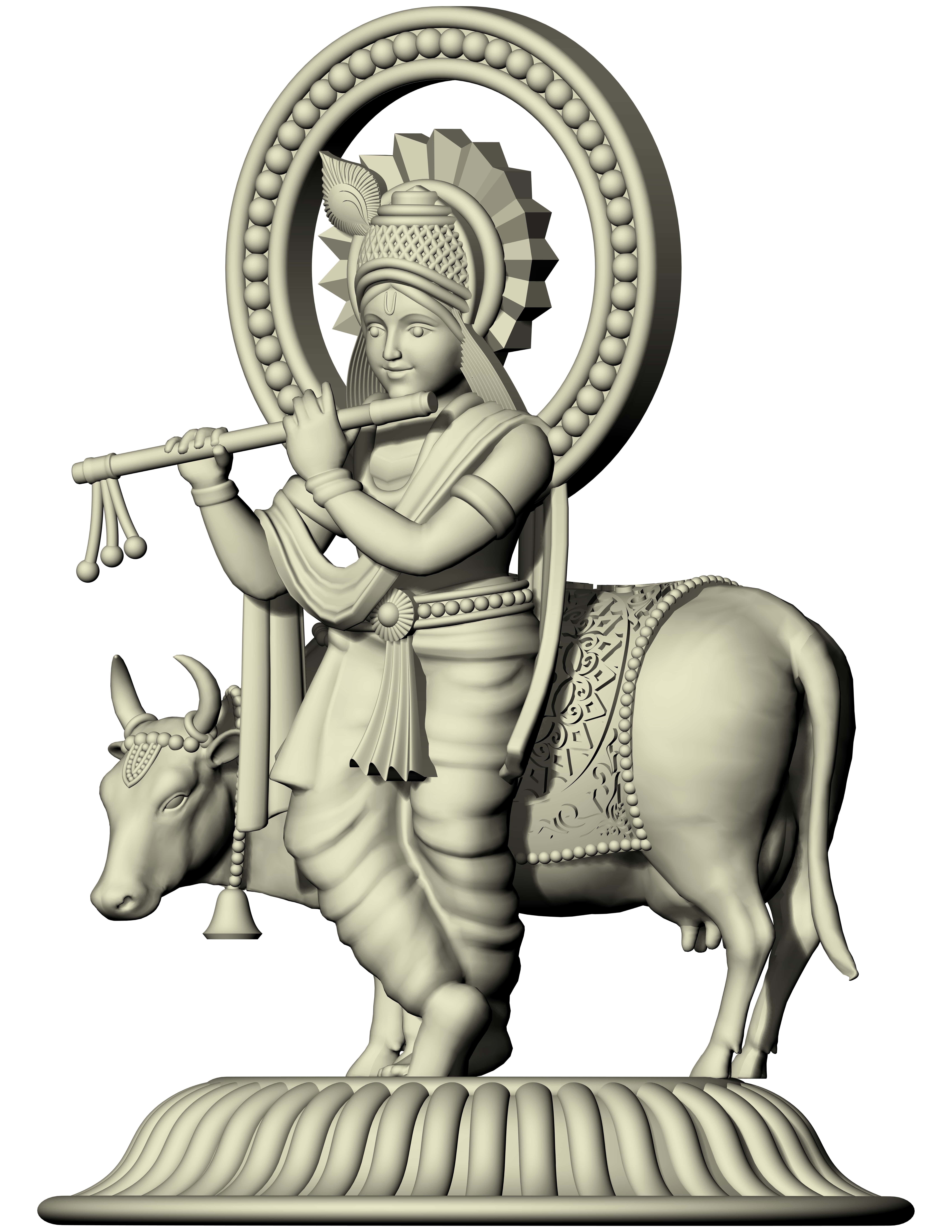 Lord Krishna 3d model 3D model 3D printable | CGTrader