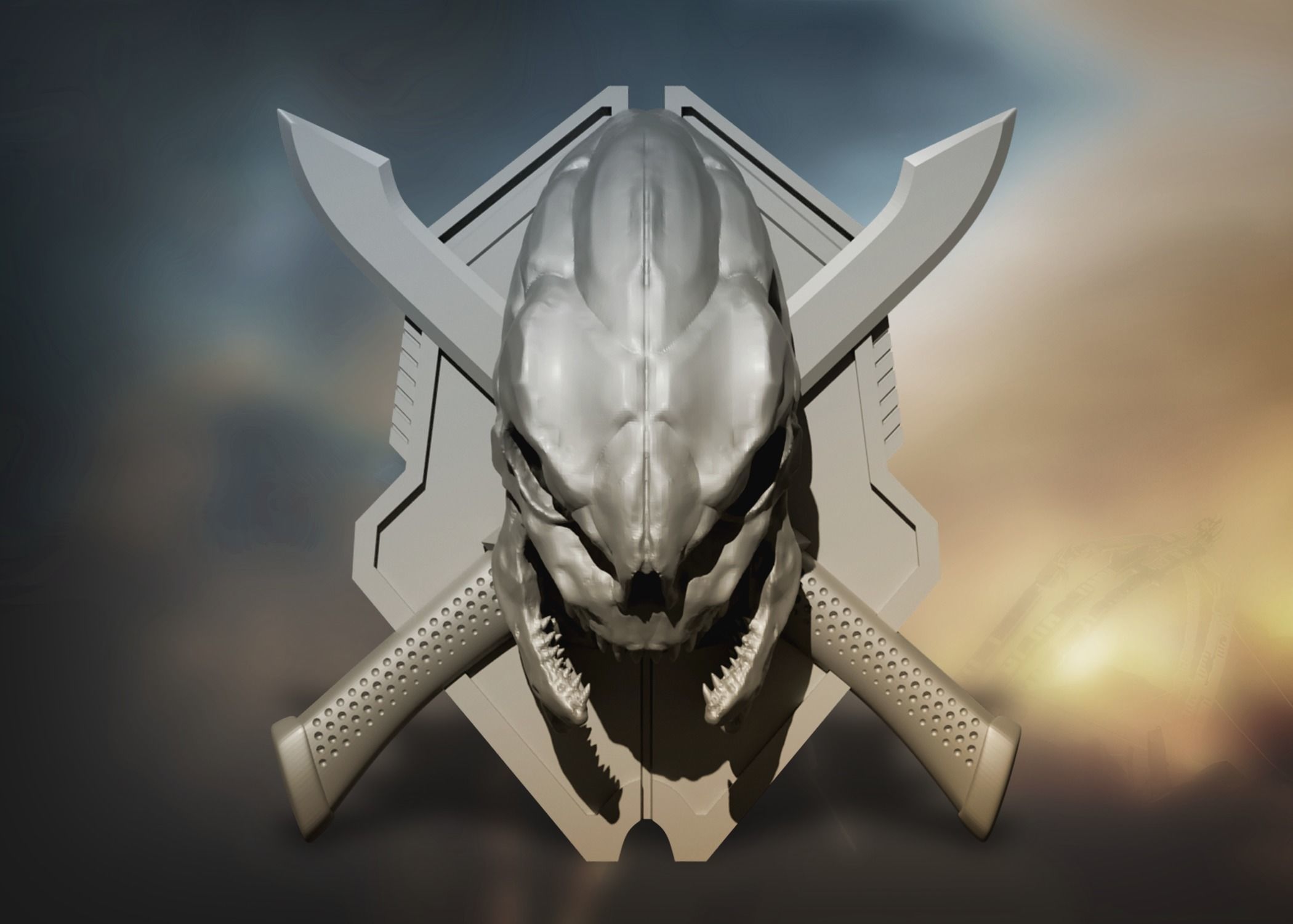 Halo Inspired Legendary Symbol 3D model 3D printable | CGTrader