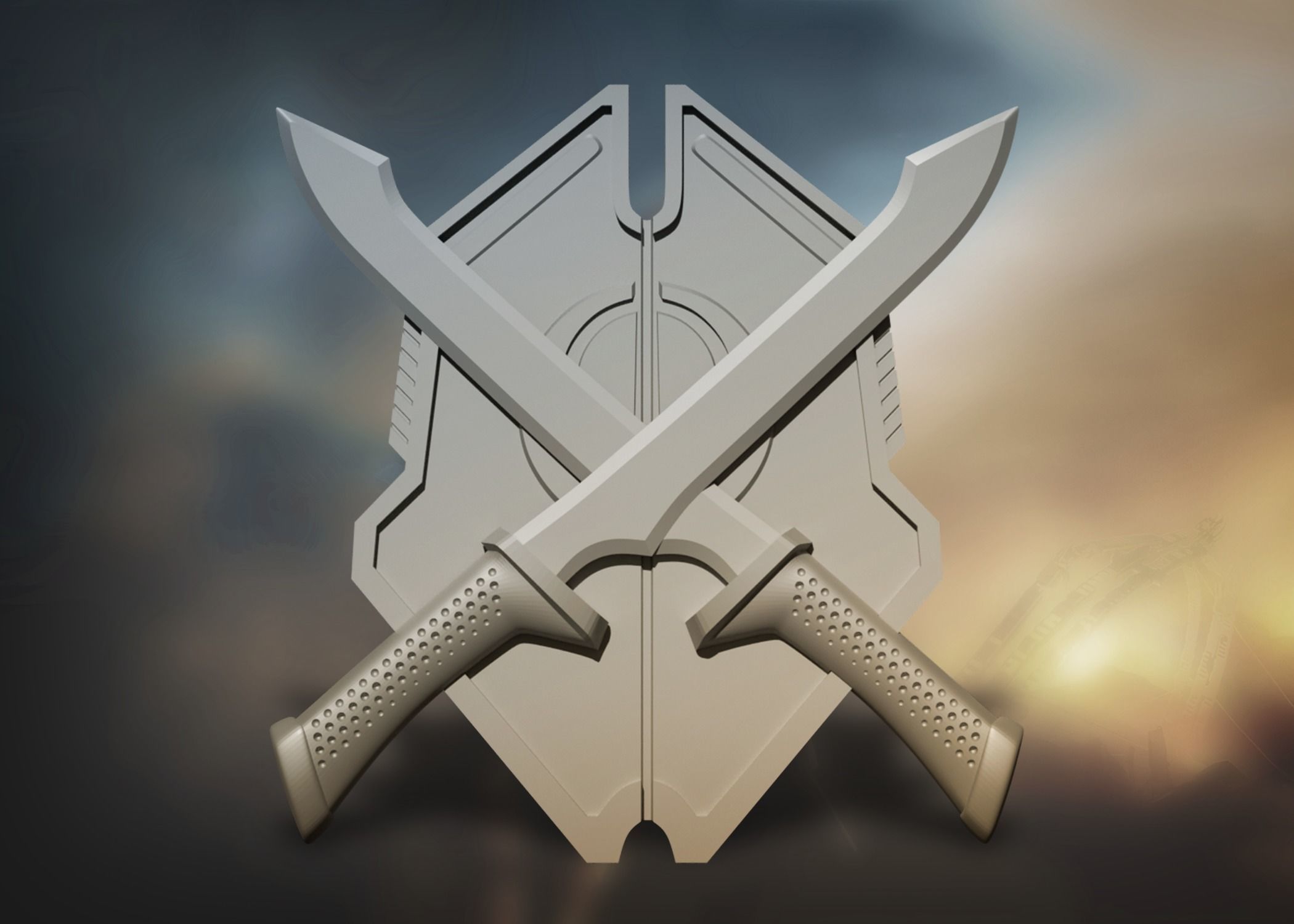 Halo Inspired Legendary Symbol 3D model 3D printable | CGTrader
