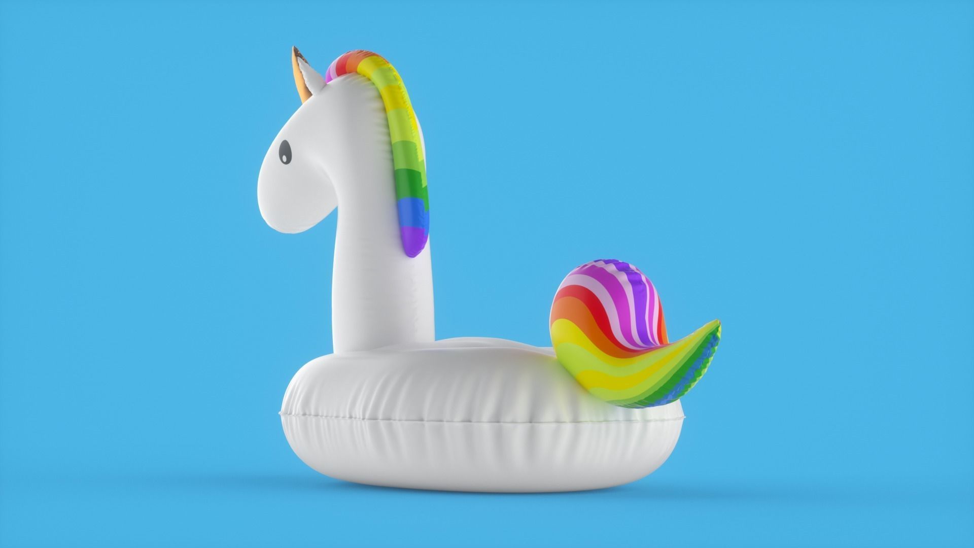Unicorn pool float 3D model | CGTrader
