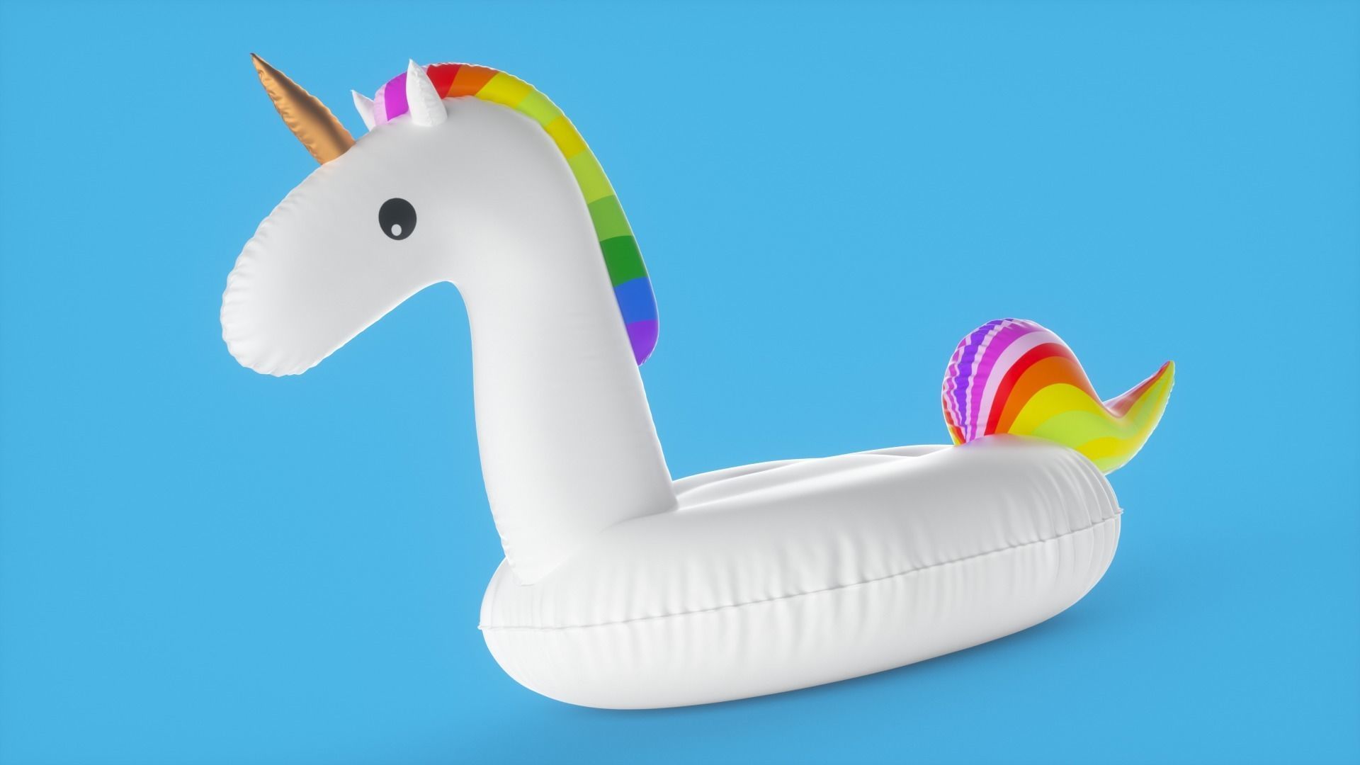 Unicorn pool float 3D model | CGTrader