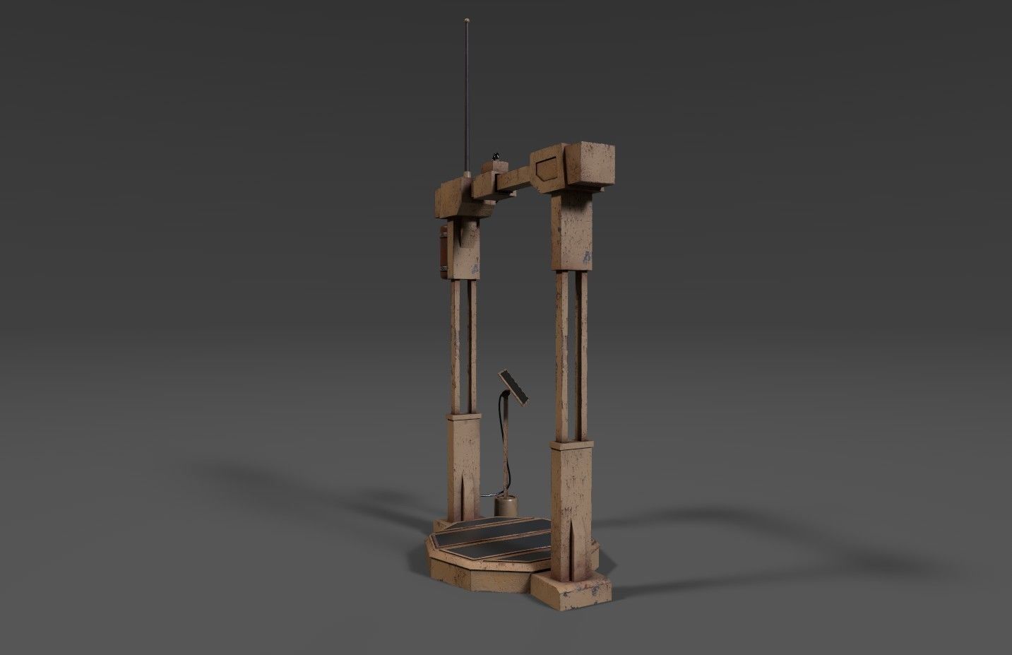 3D model Simple jump-pad and sci-fi portal device VR / AR / low-poly ...