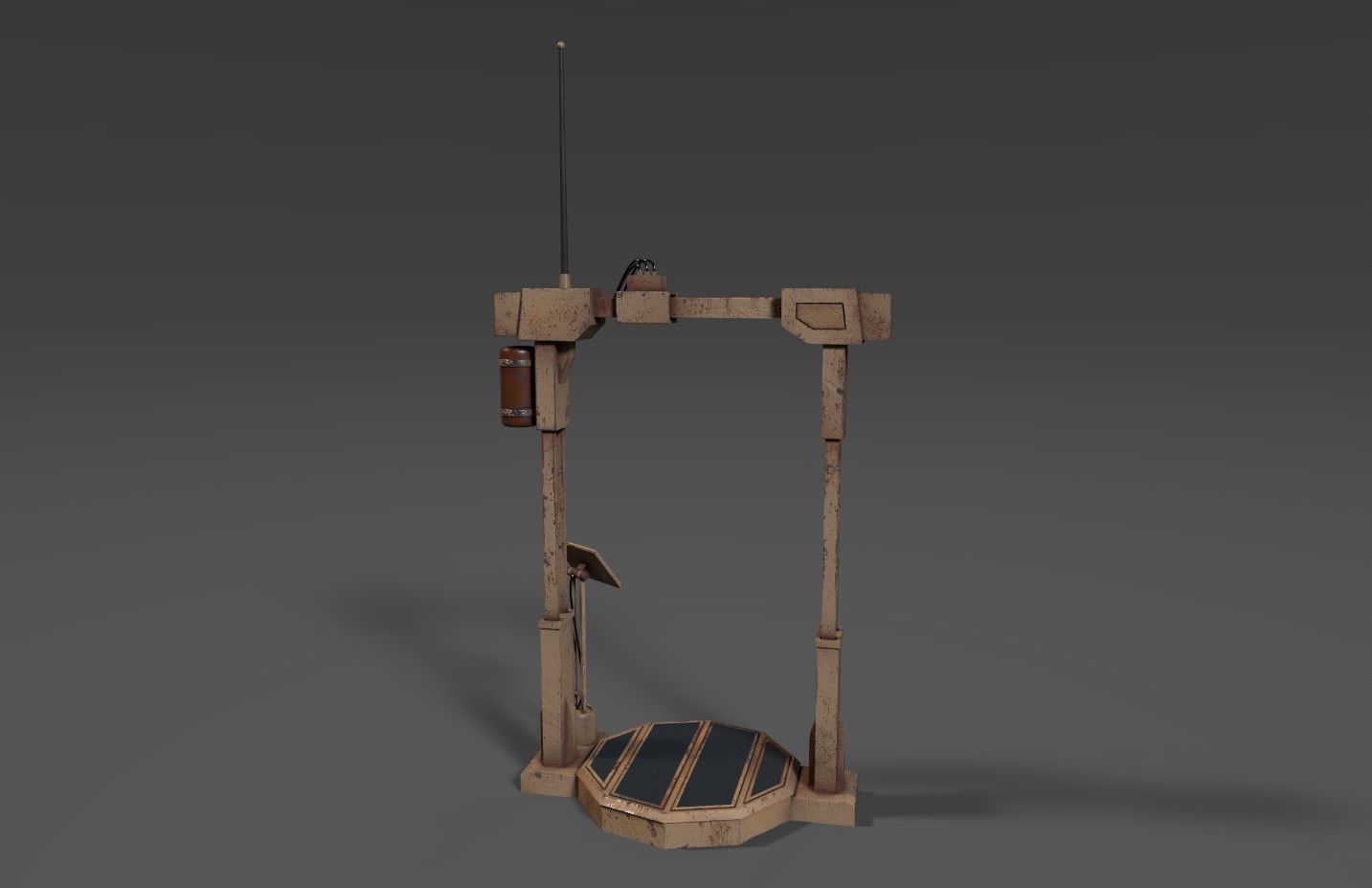 3D model Simple jump-pad and sci-fi portal device VR / AR / low-poly ...