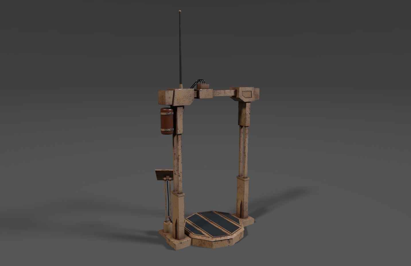 3D model Simple jump-pad and sci-fi portal device VR / AR / low-poly ...