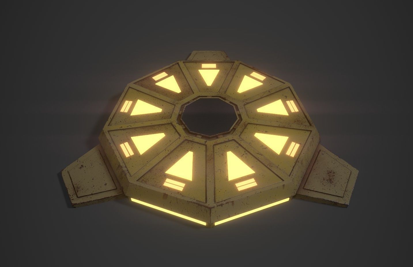 3D model Simple jump-pad and sci-fi portal device VR / AR / low-poly ...