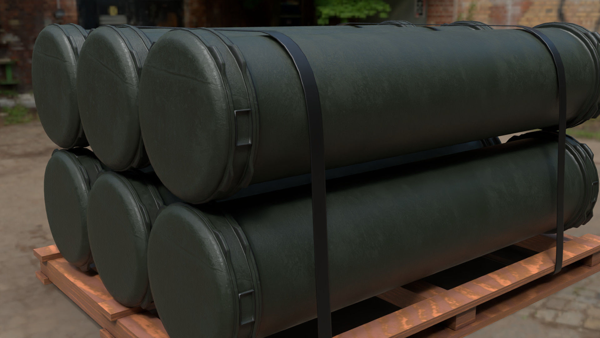 gas cylinders game asset 3D model | CGTrader