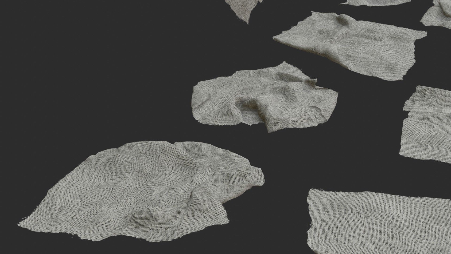 3D model Old Fabric Cloth Assets 01 VR / AR / low-poly | CGTrader