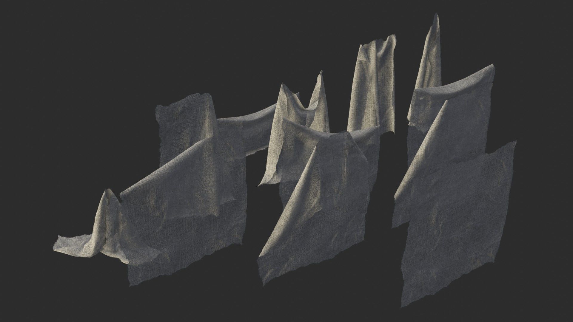 3D model Old Fabric Cloth Assets 02 VR / AR / low-poly | CGTrader