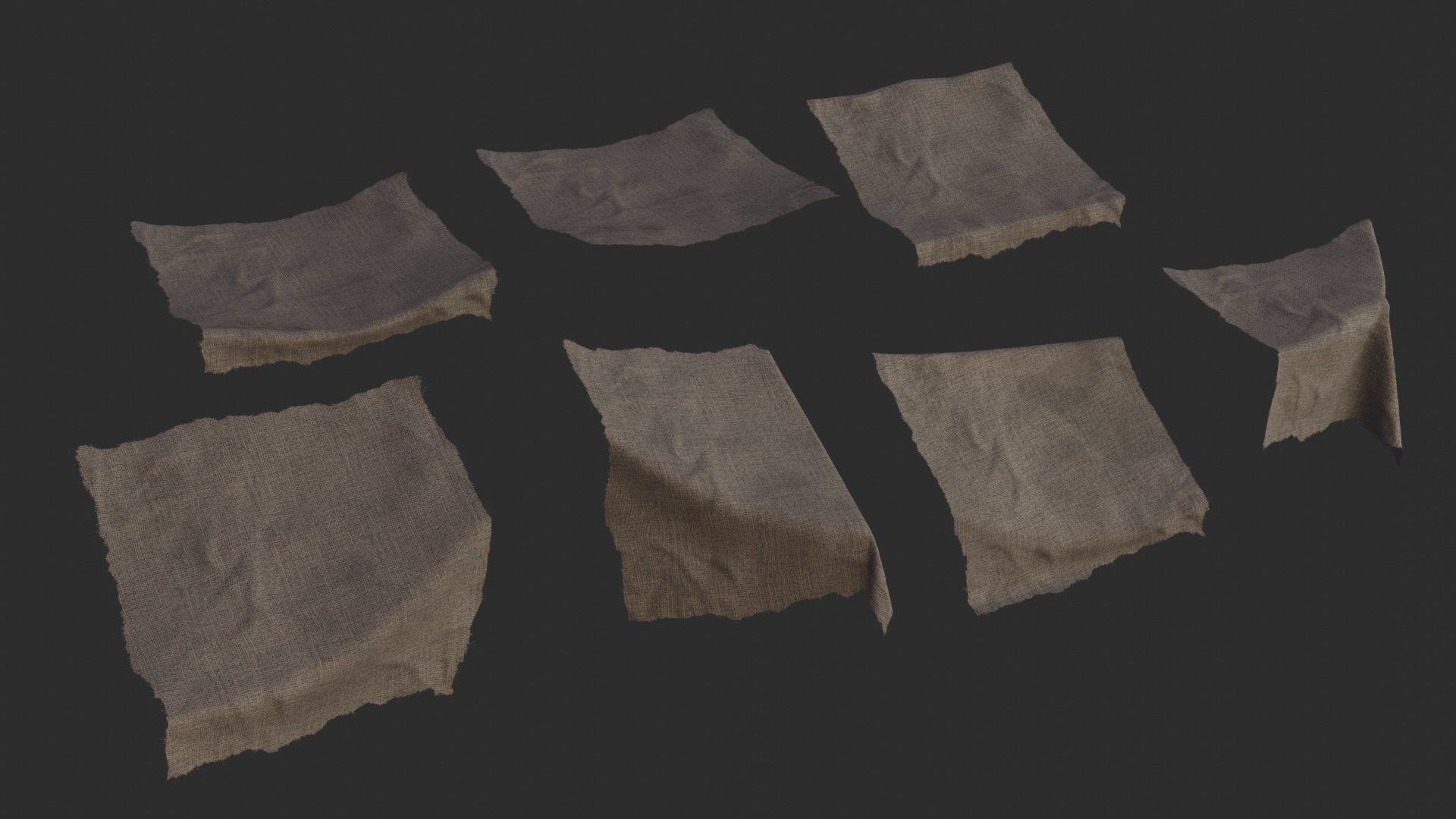 3D model Old Fabric Cloth Assets 03 VR / AR / low-poly | CGTrader