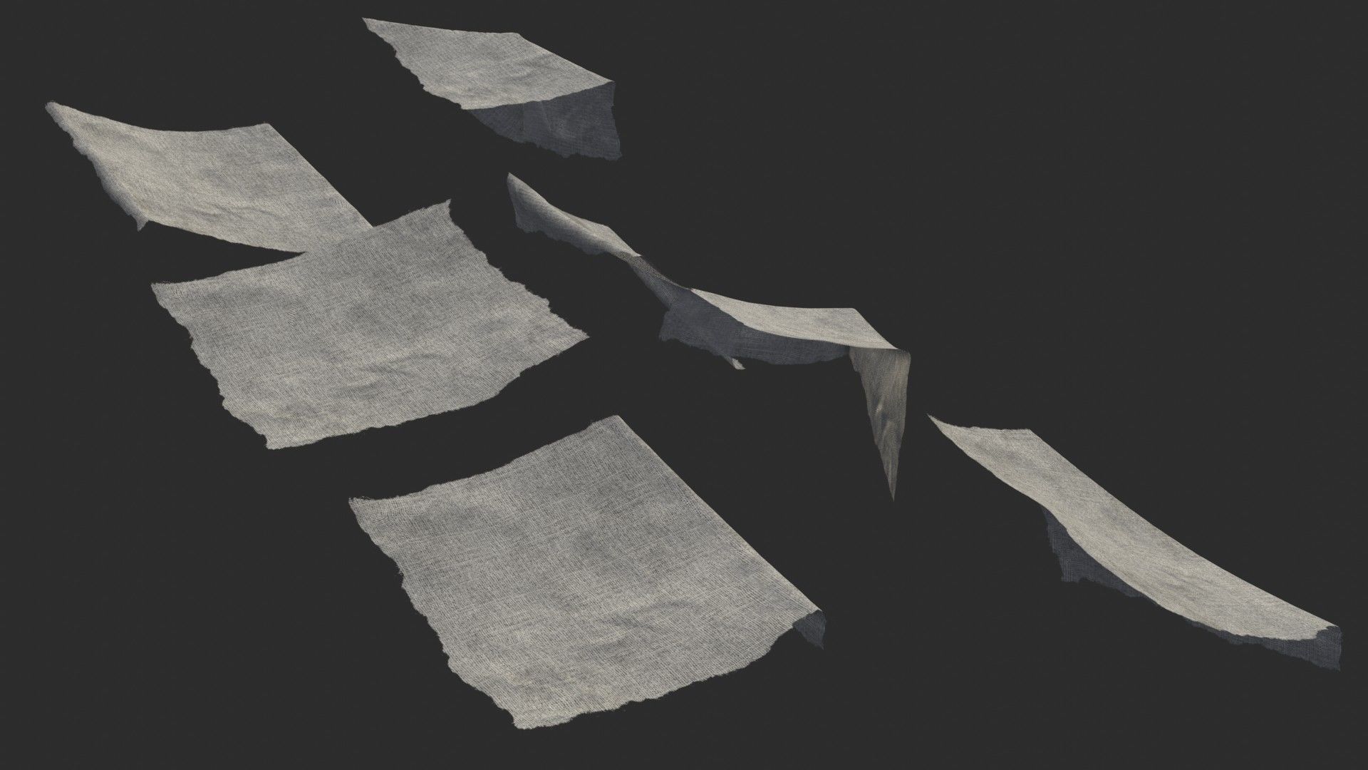3D model Old Fabric Cloth Assets 03 VR / AR / low-poly | CGTrader