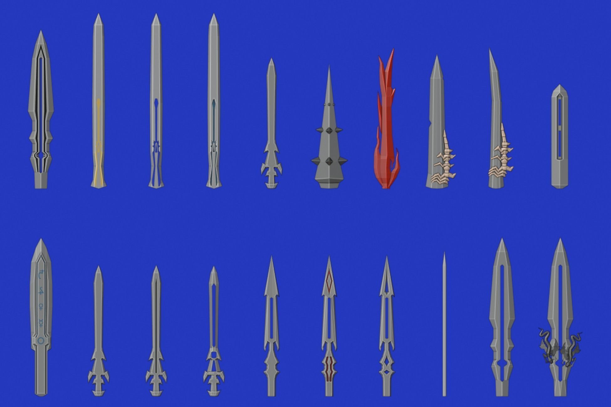 3D model Modular Swords Mega Pack - 1200 Swords And 220 Sword ...