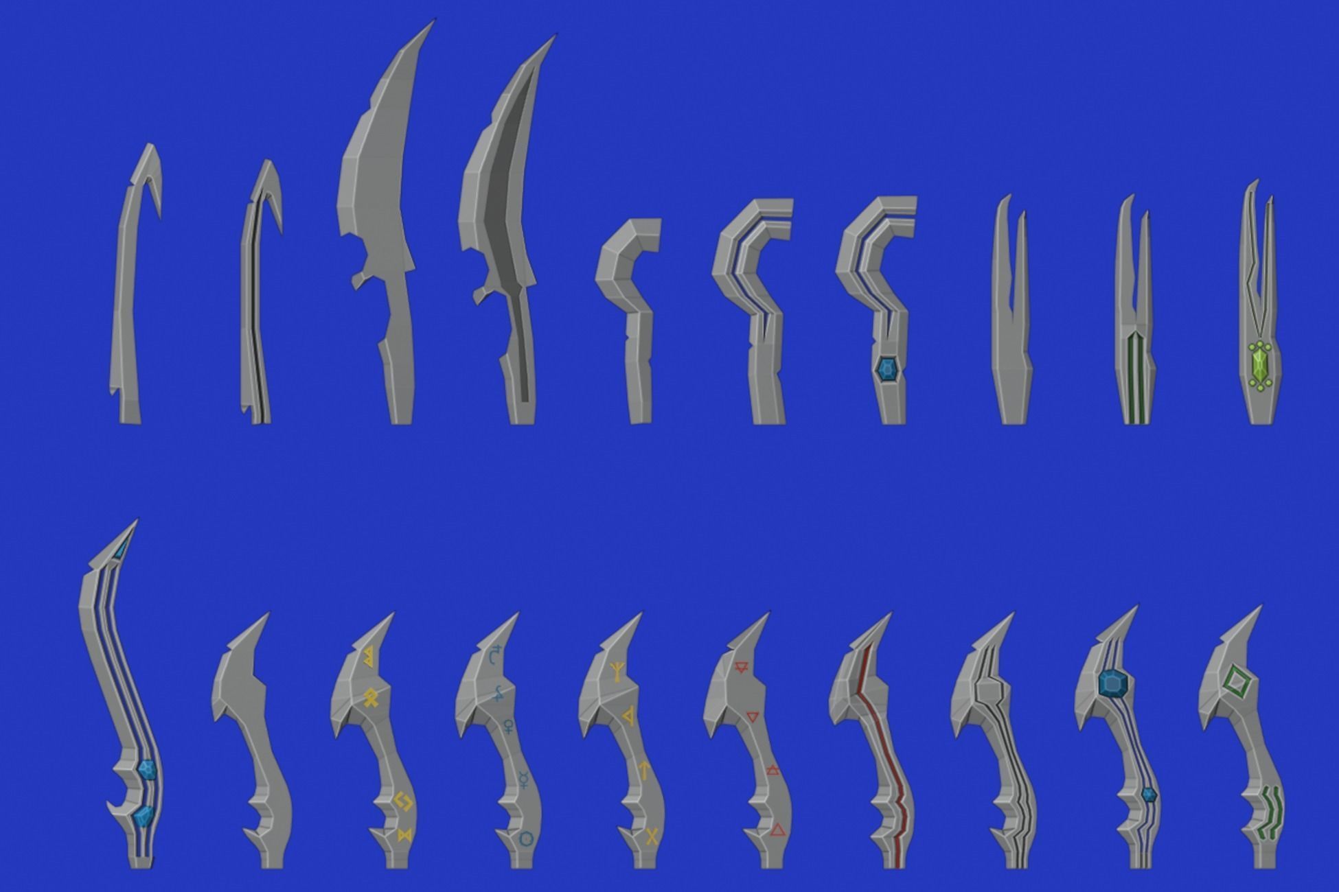 3D model Modular Swords Mega Pack - 1200 Swords And 220 Sword ...