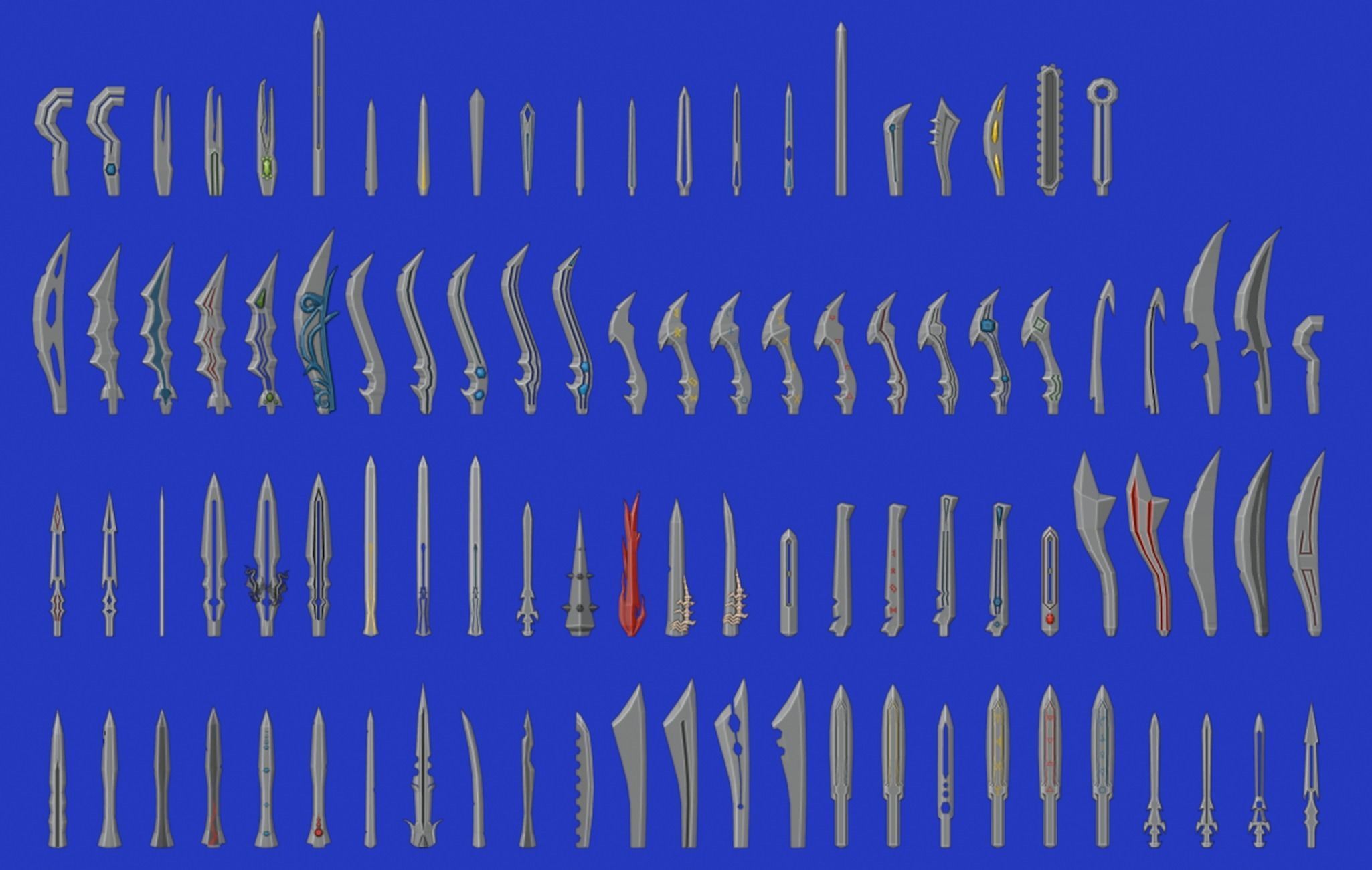 3D model Modular Swords Mega Pack - 1200 Swords And 220 Sword ...