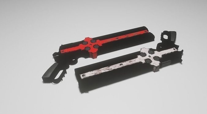 3D model Cross Gun X2 VR / AR / low-poly | CGTrader