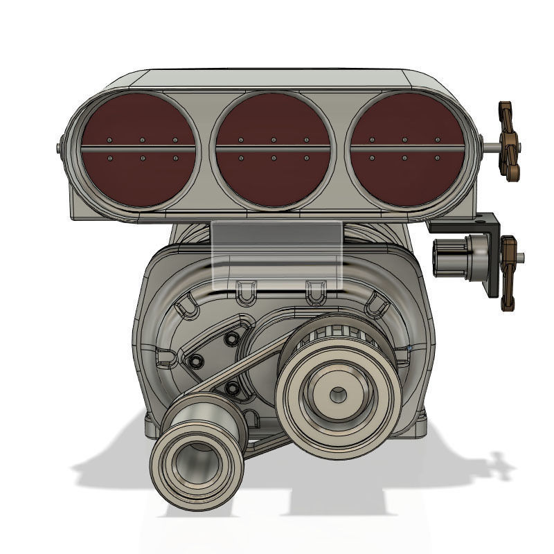 Muscle car blower 3D model | CGTrader