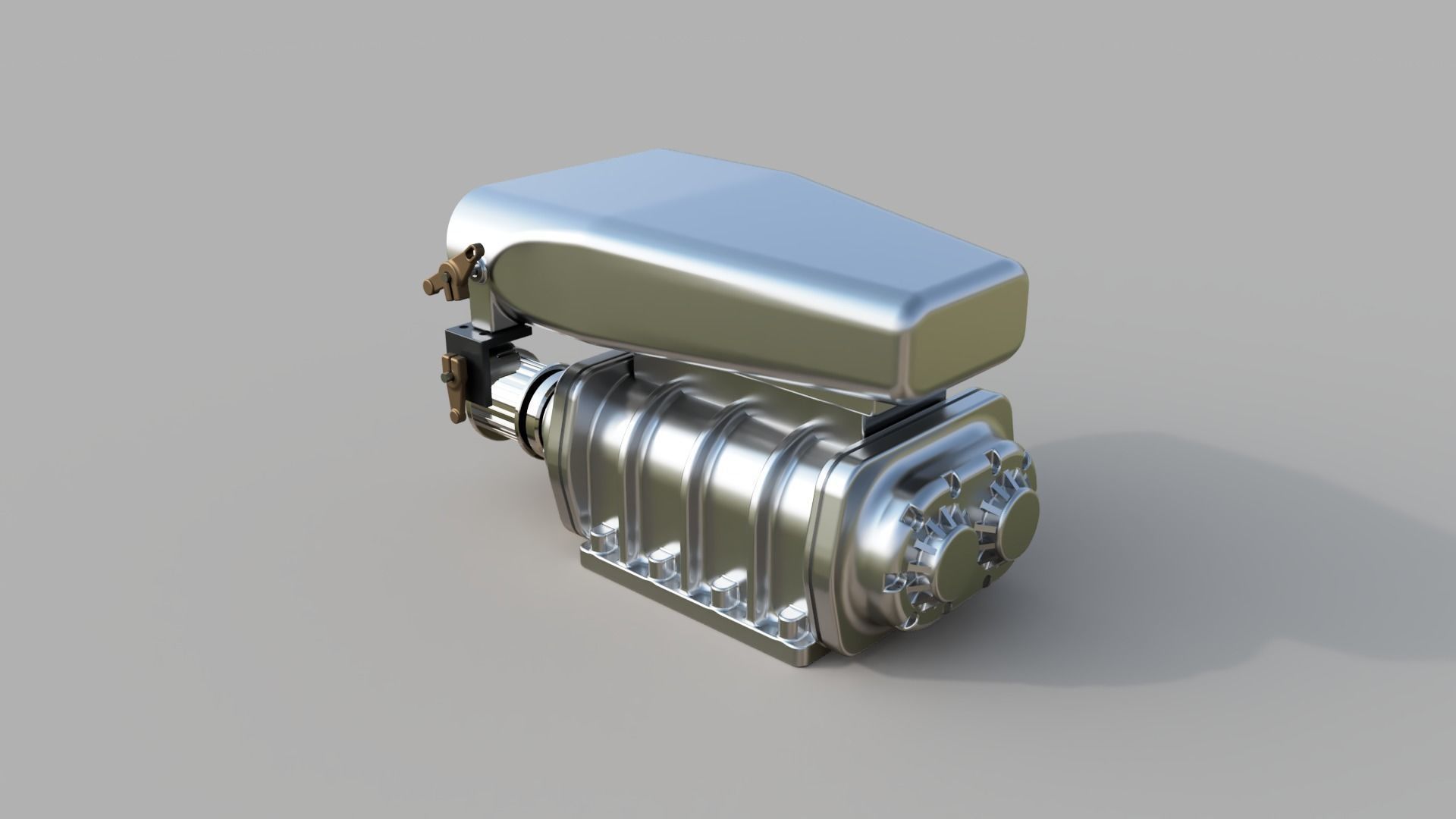 Muscle car blower 3D model | CGTrader