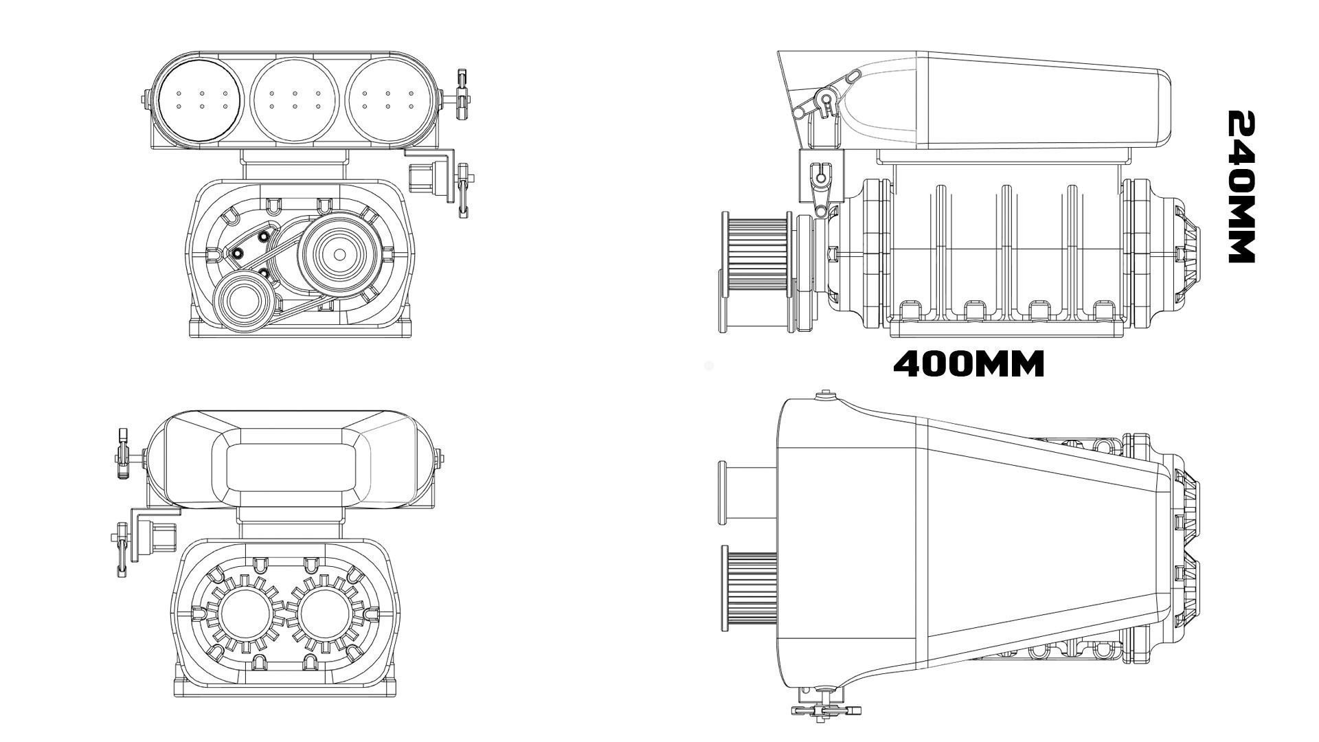 Muscle car blower 3D model | CGTrader
