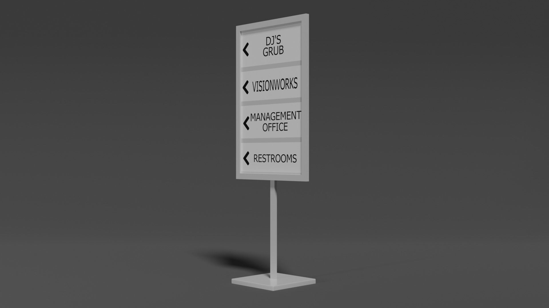 3D model Indoor Signage Mall VR / AR / low-poly | CGTrader