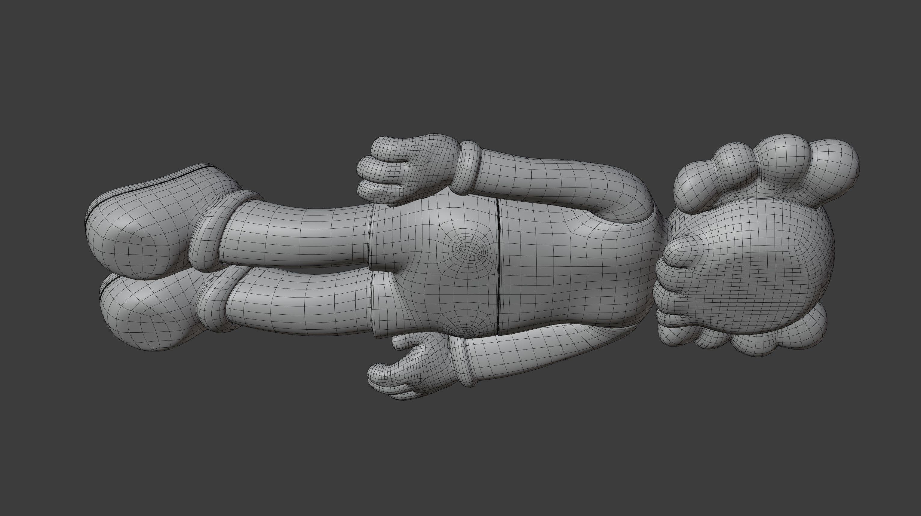 KAWS Face Down Companion 3D model | CGTrader