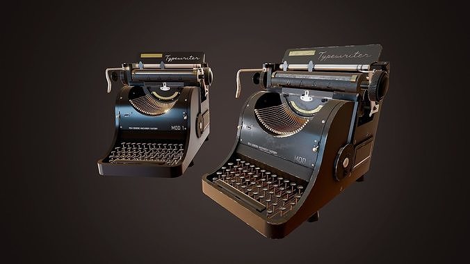 3D model Realistic Vintage Typewriter VR / AR / low-poly | CGTrader