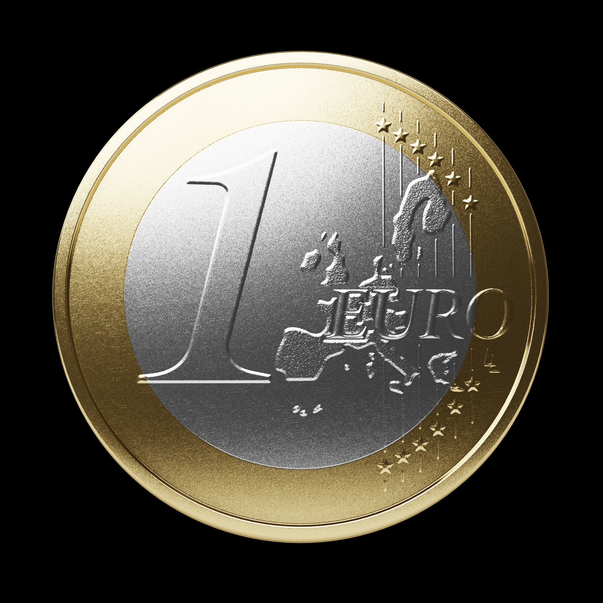 Free One Euro coin Hight Model-PBR textures free VR / AR / low-poly 3D ...
