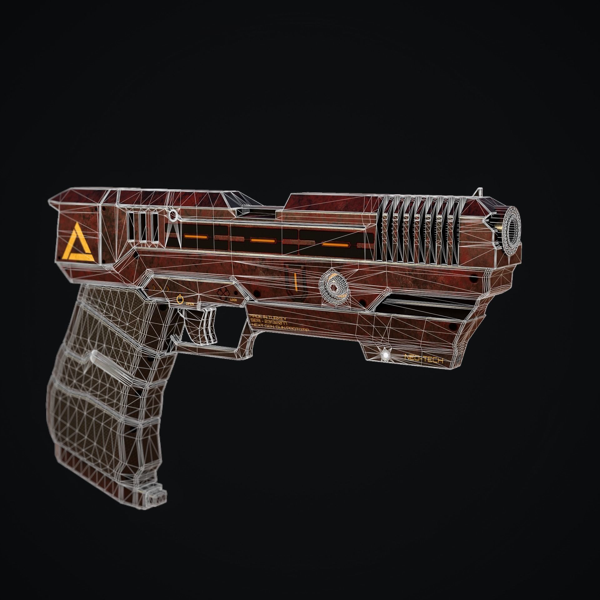 3D model Hard Ops Gun Red Devil VR / AR / low-poly | CGTrader