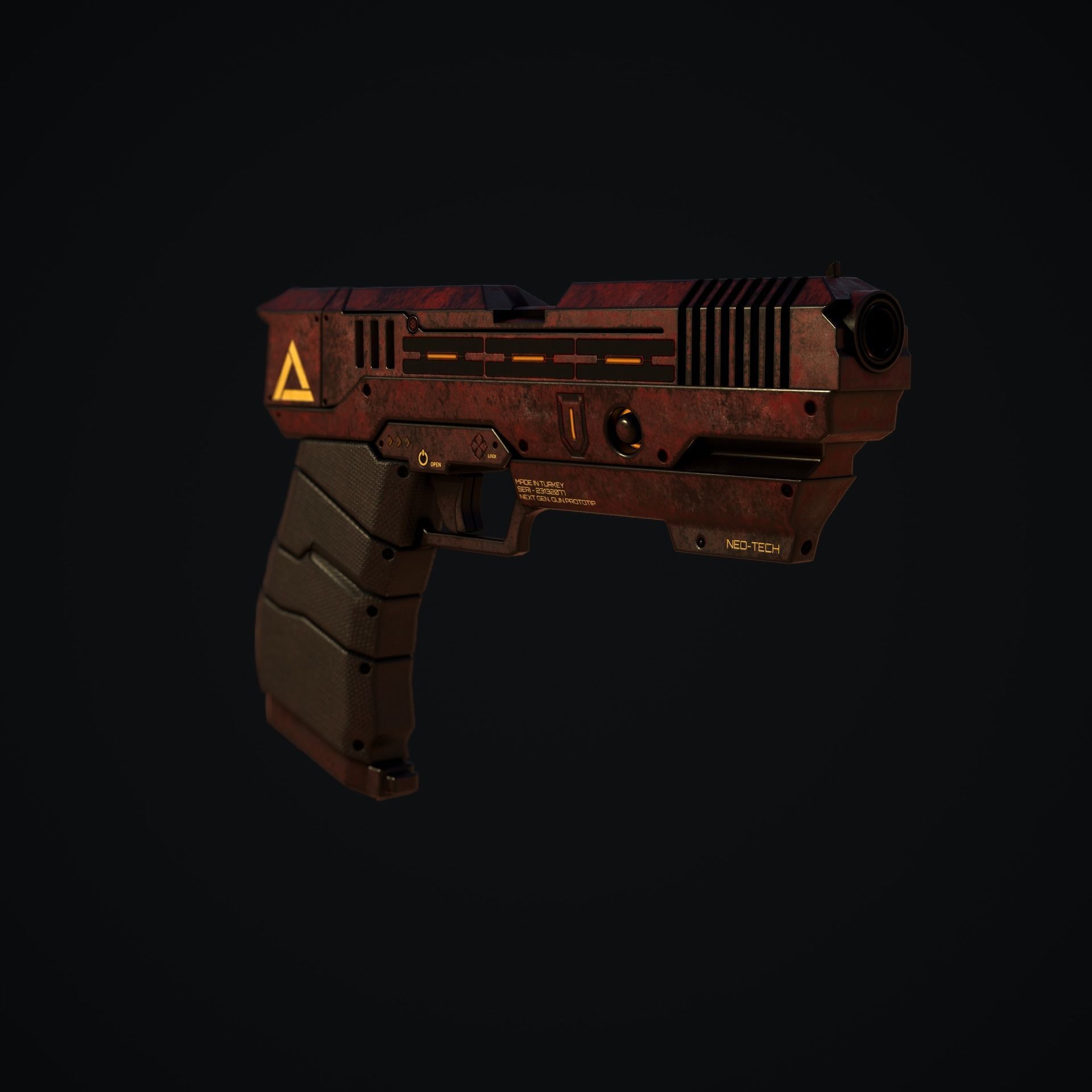 3D model Hard Ops Gun Red Devil VR / AR / low-poly | CGTrader