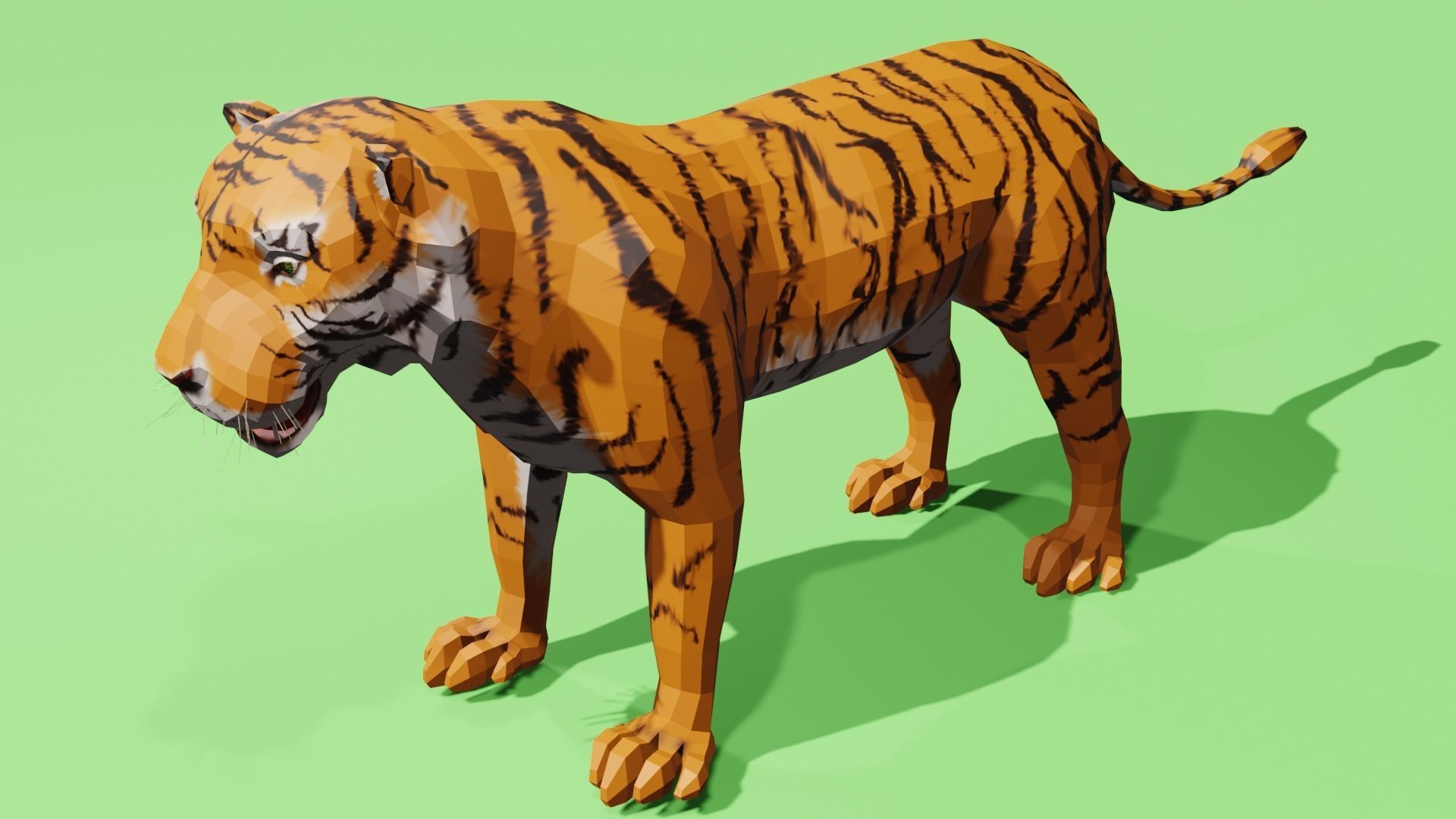 3D model Low poly tiger VR / AR / low-poly | CGTrader