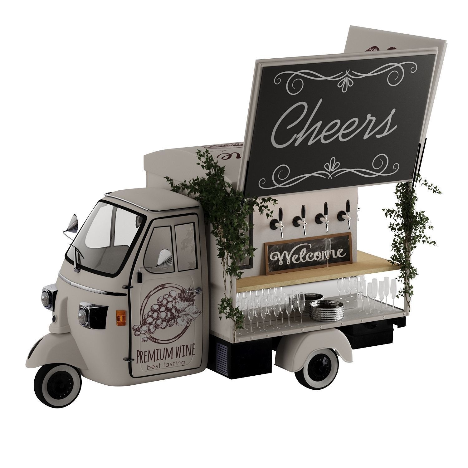 CHEERS BAR truck 3D model | CGTrader