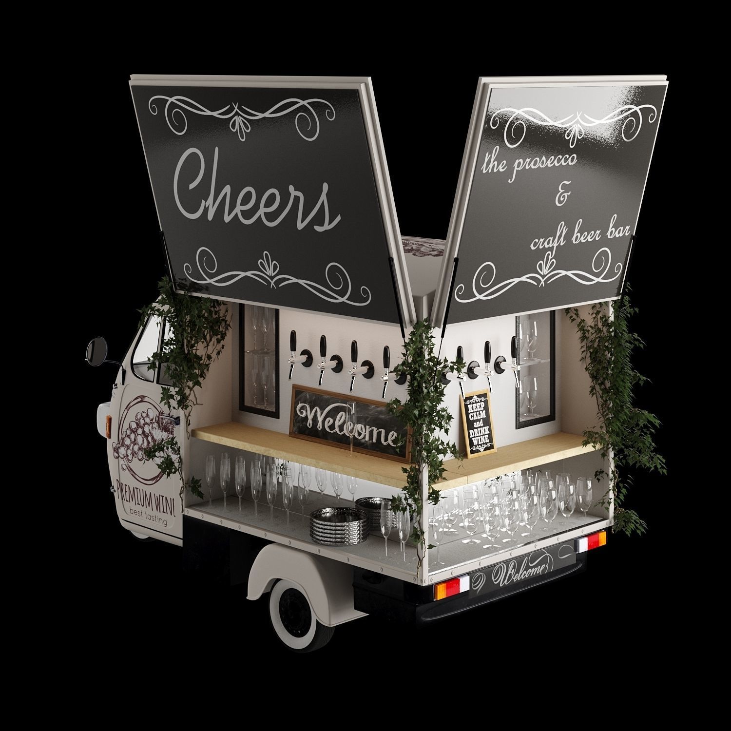 CHEERS BAR truck 3D model | CGTrader