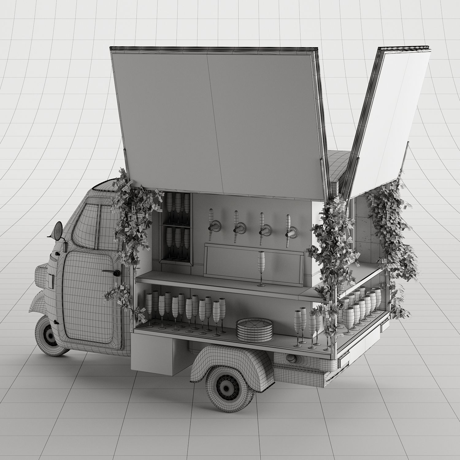CHEERS BAR truck 3D model | CGTrader