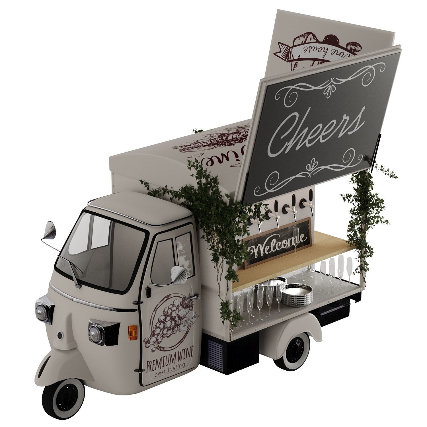 CHEERS BAR truck 3D model | CGTrader