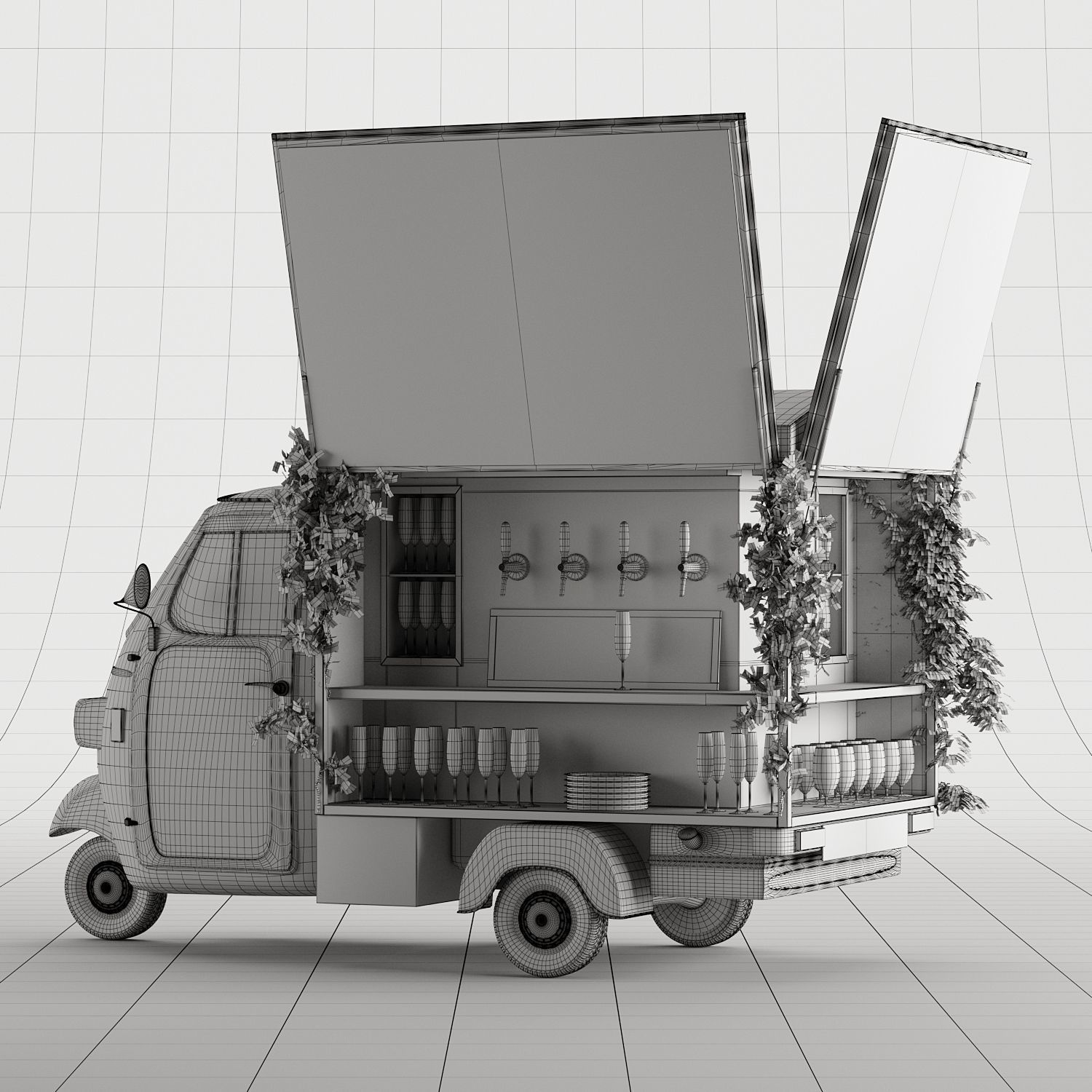 CHEERS BAR truck 3D model | CGTrader