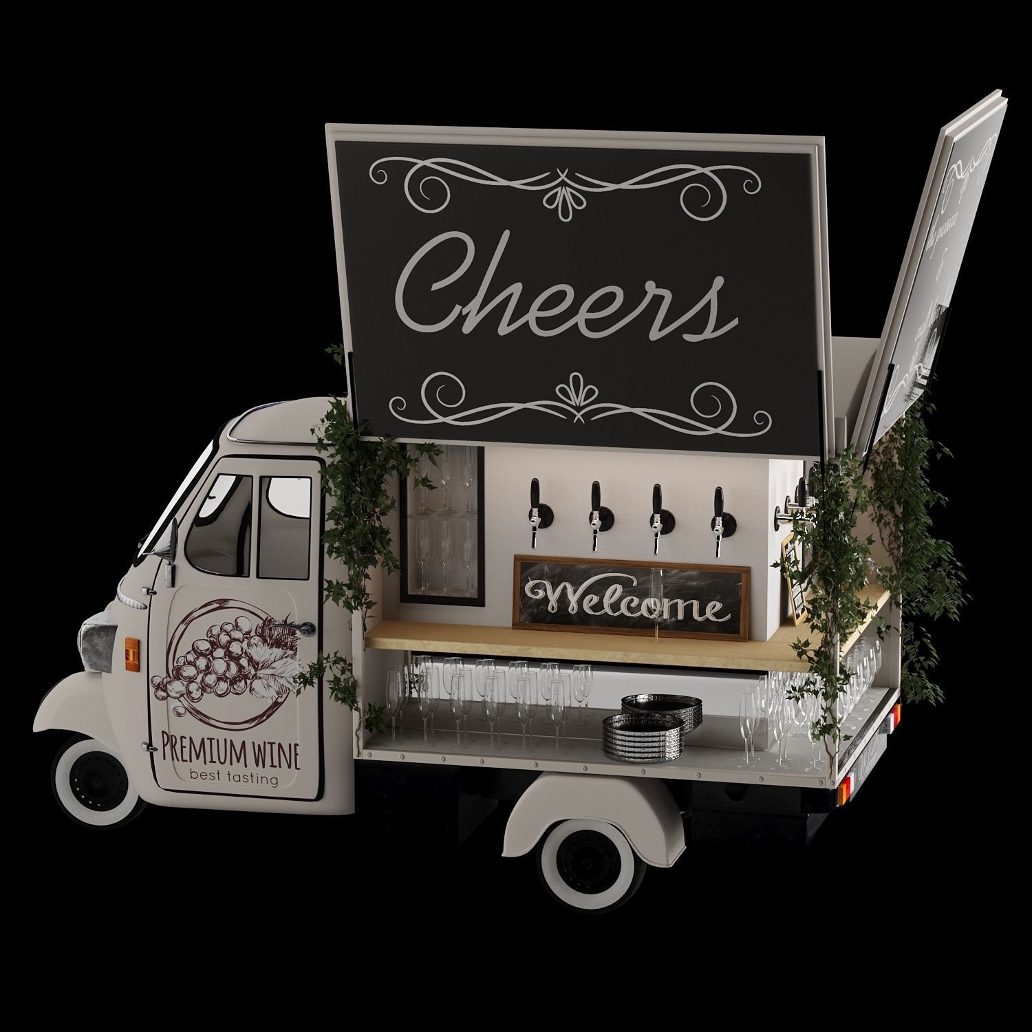 CHEERS BAR truck 3D model | CGTrader