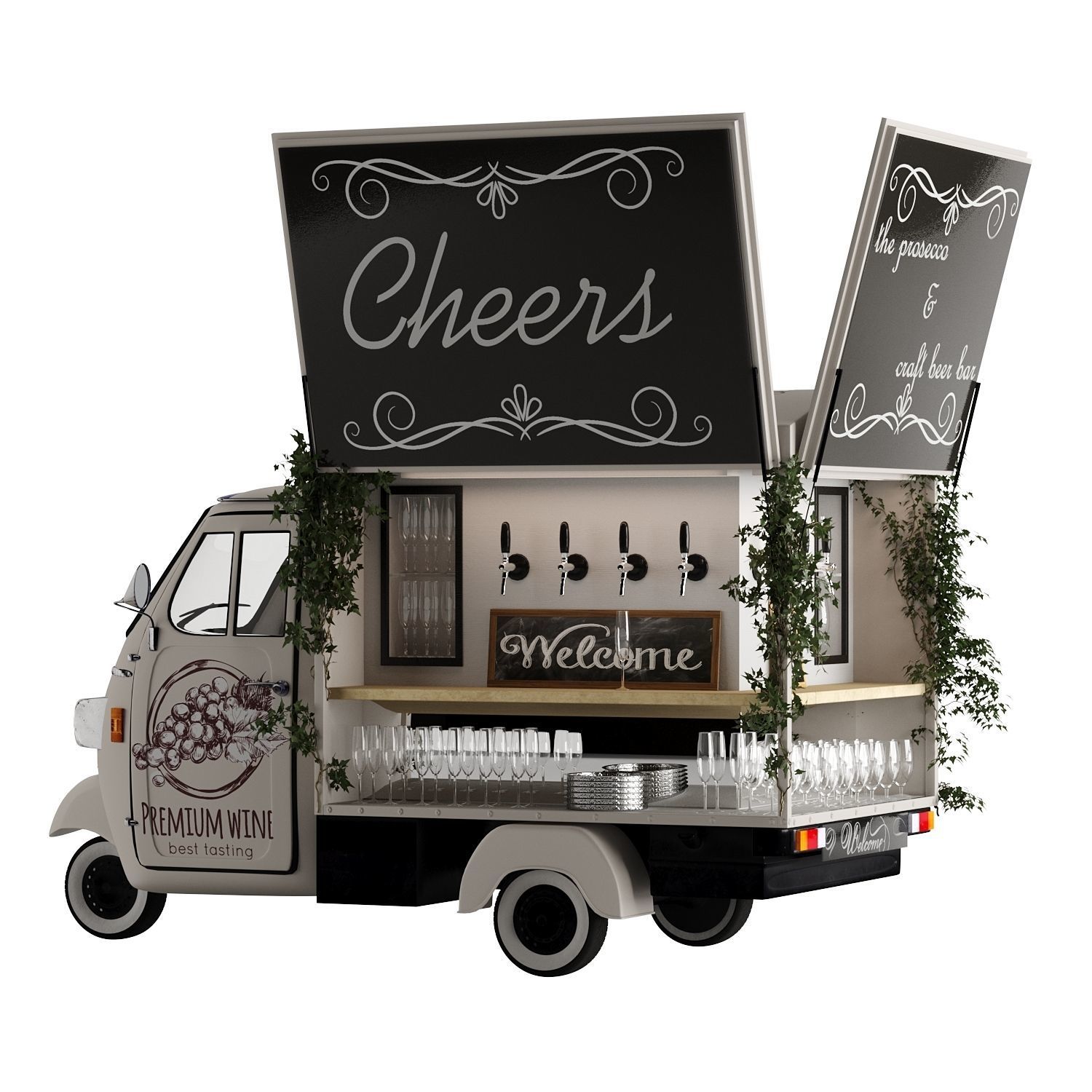 CHEERS BAR truck 3D model | CGTrader