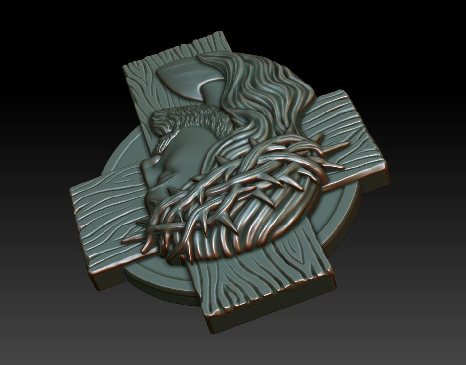 Jesus on cross 3D model 3D printable | CGTrader